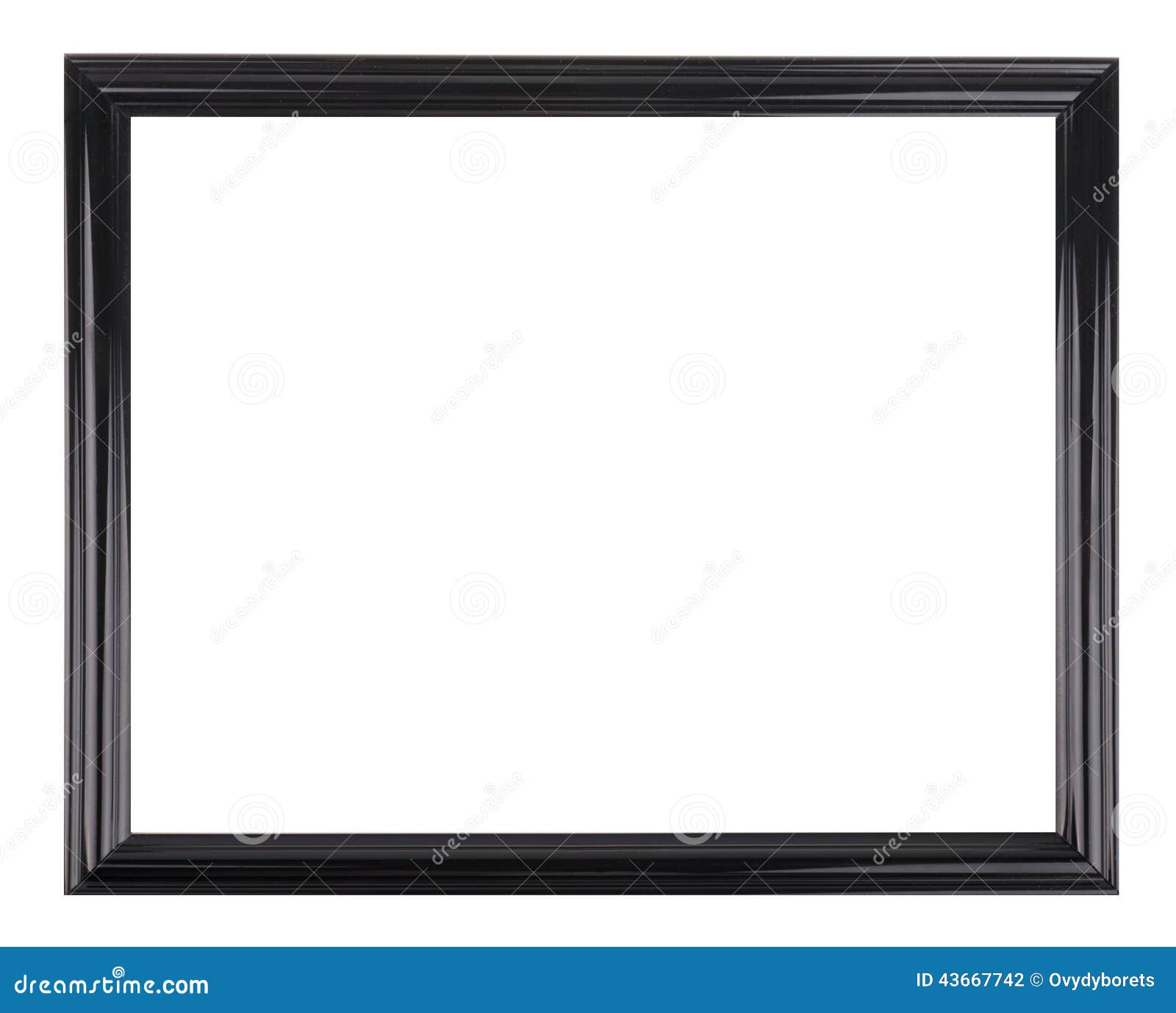 Cornice nera isolata fotografia stock. Immagine di isolato - 43667742