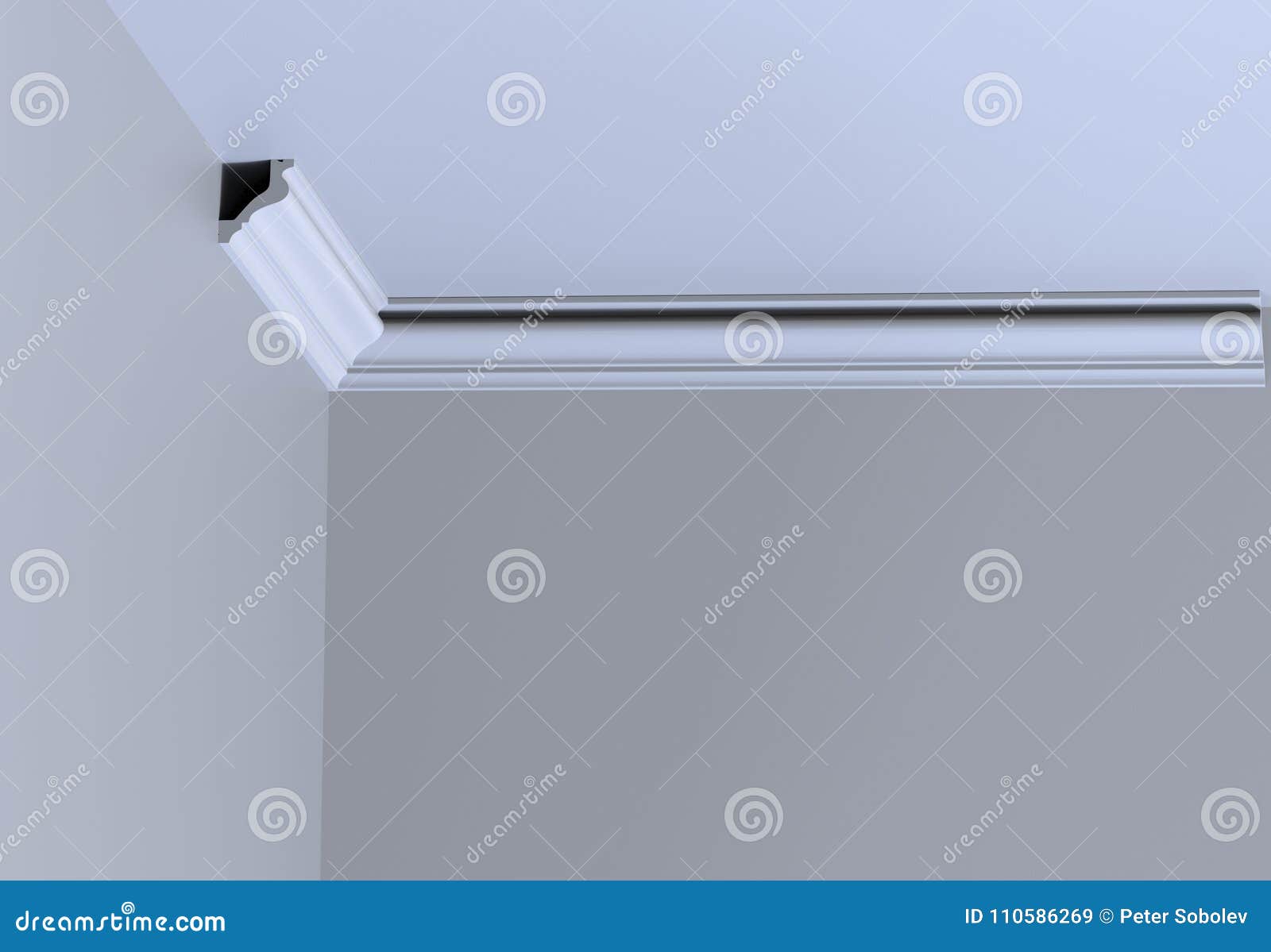 Cornice profile stock illustration. Illustration of room - 110586269