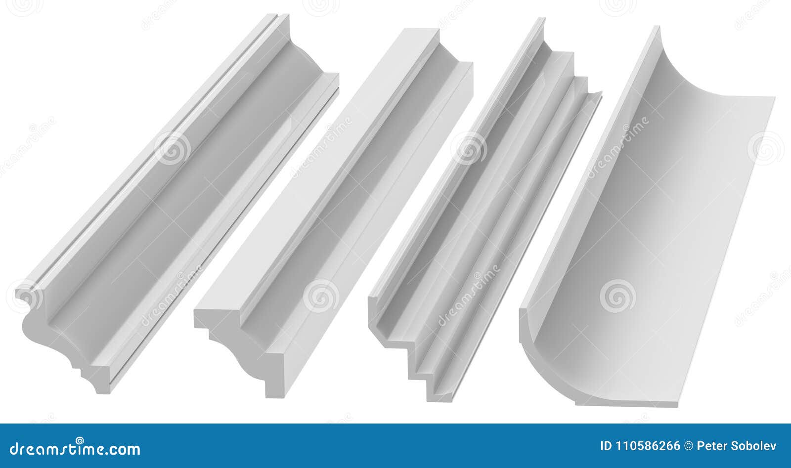 Cornice profile stock illustration. Illustration of profile - 110586266