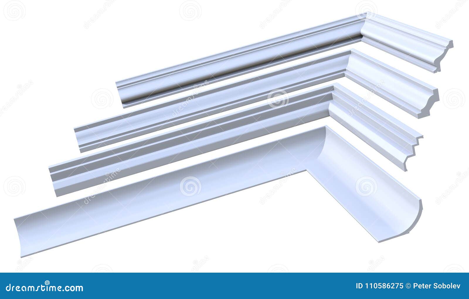 Cornice profile stock illustration. Illustration of plastic - 110586275
