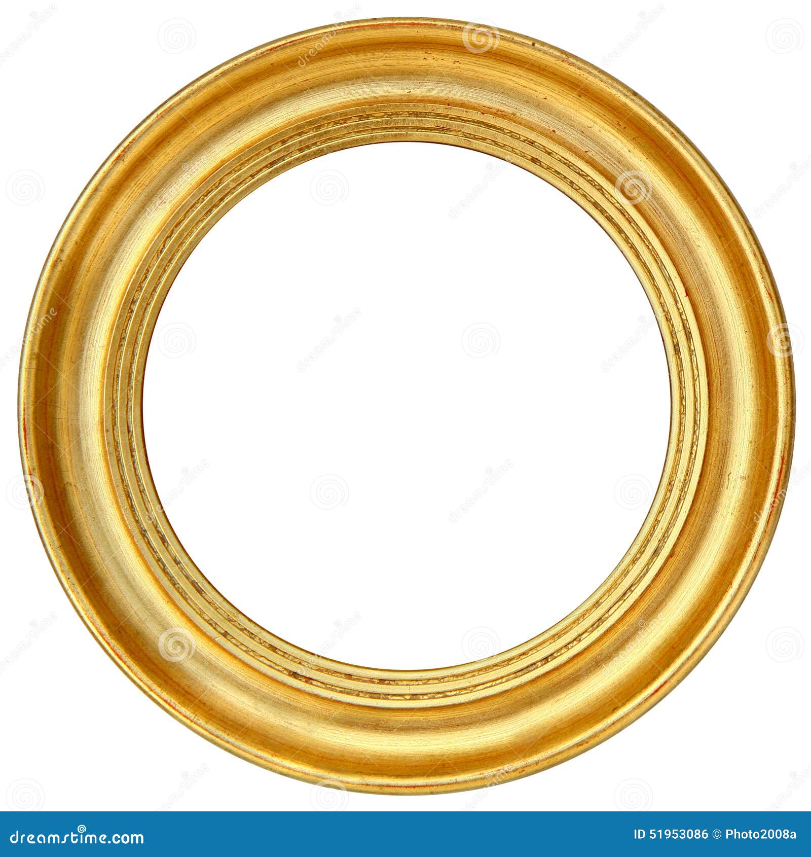 Cornice rotonda dell'oro fotografia stock. Immagine di foglio - 51953086