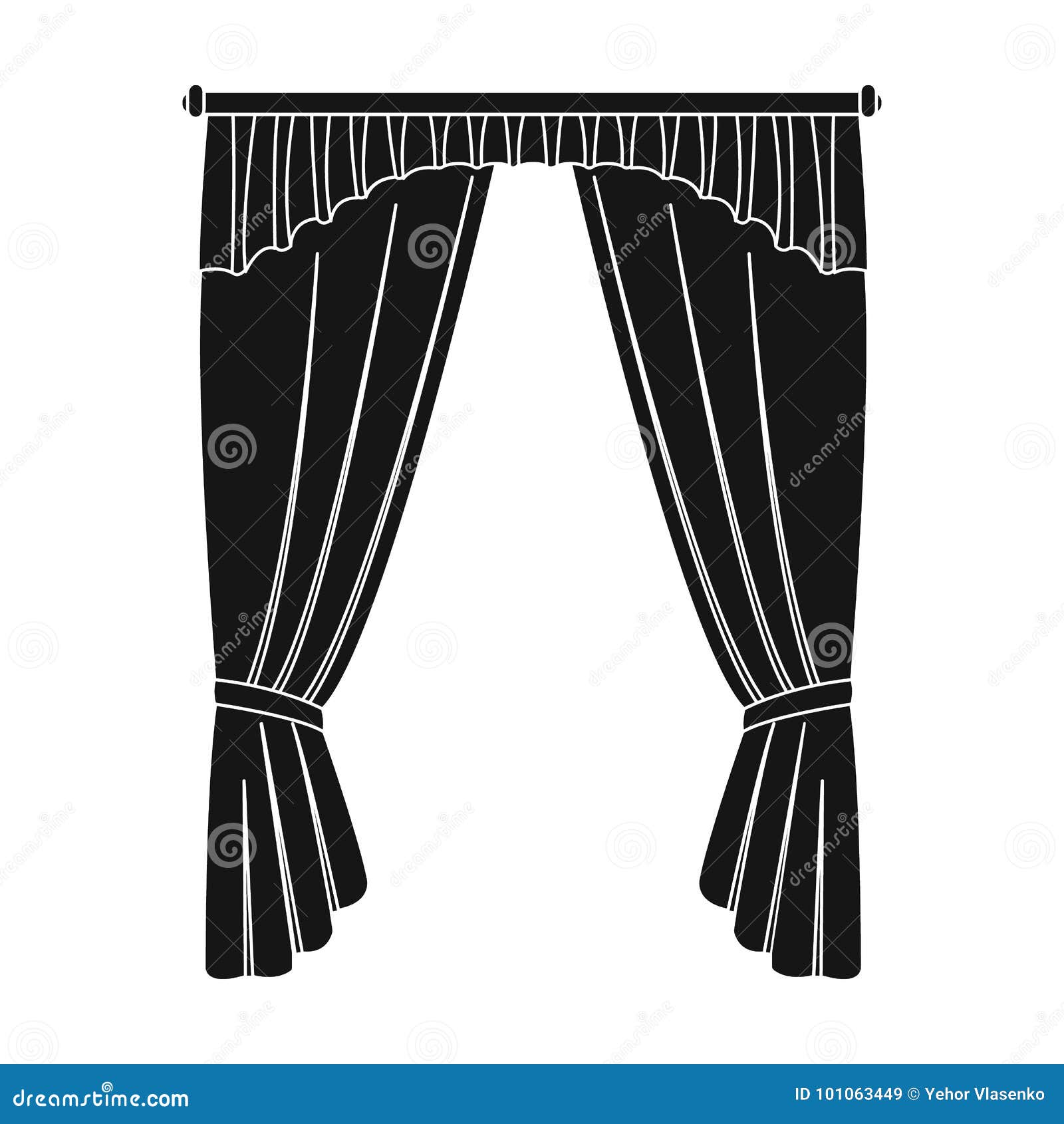 Cornice, Single Icon in Black Style.Cornice, Vector Symbol Stock ...