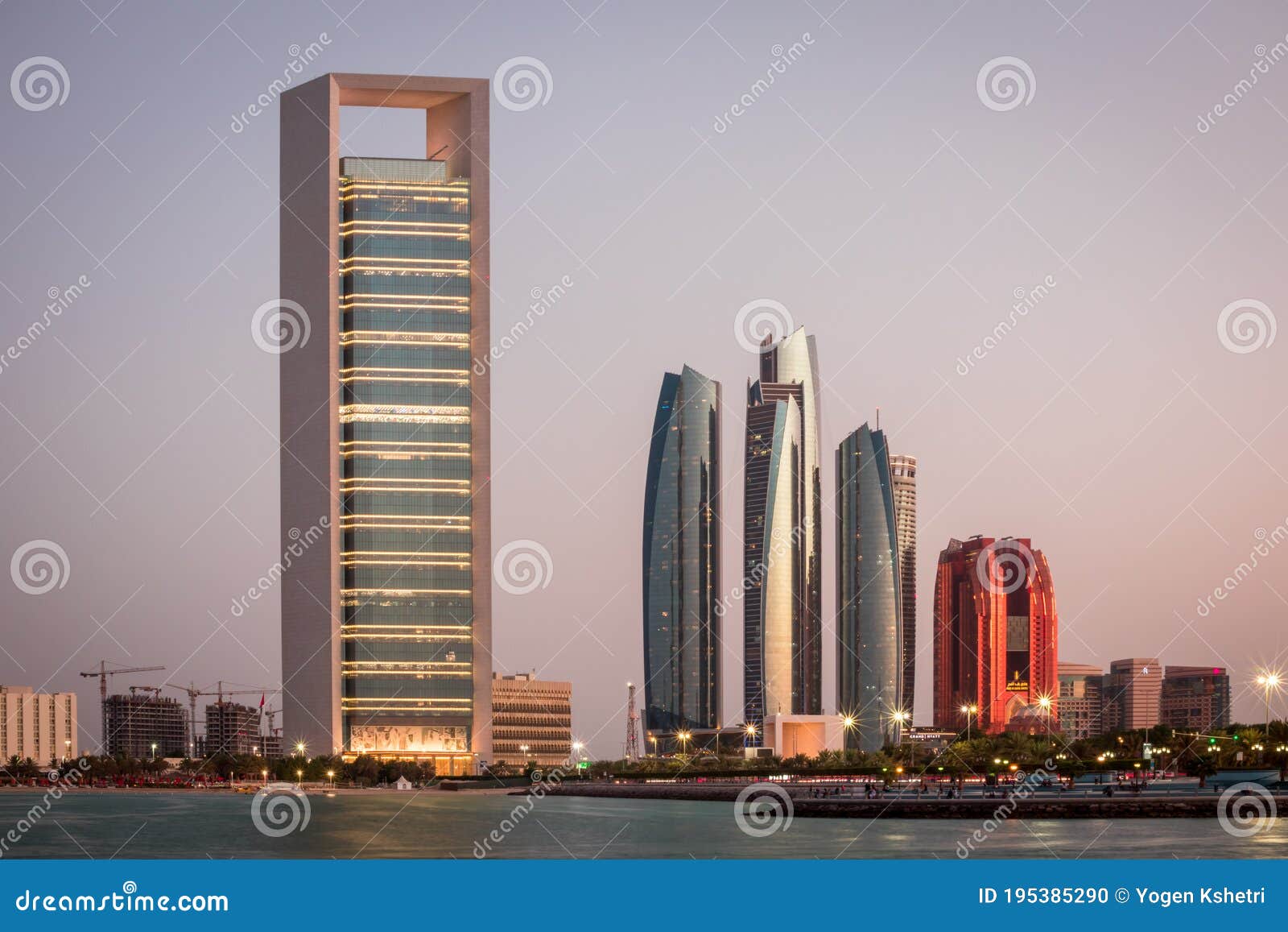 Corniche Beach in Abu Dhabi, UAE Stock Photo - Image of coast ...