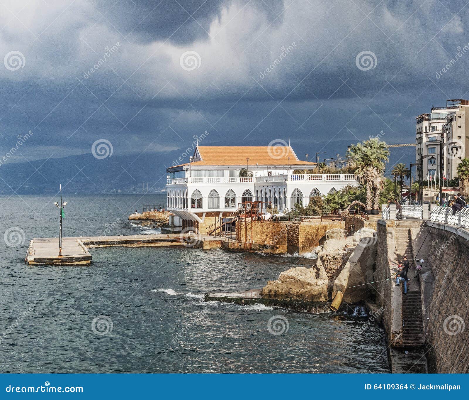 Corniche on Coast of Beirut Lebanon Editorial Stock Image - Image of ...