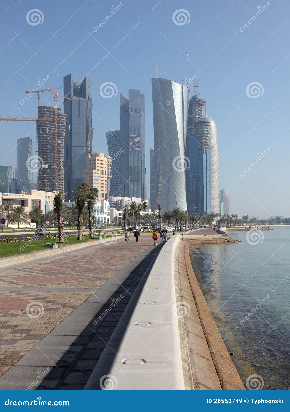 The Corniche in Doha, Qatar Editorial Stock Image - Image of travel ...