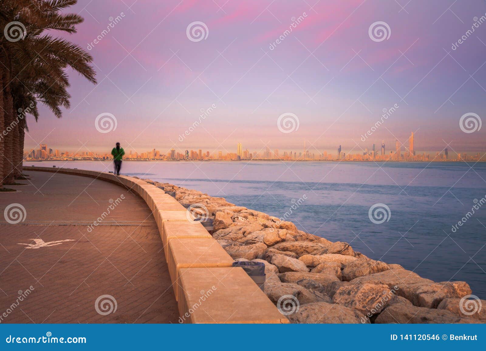 Corniche in Kuwait City stock photo. Image of landscape - 141120546