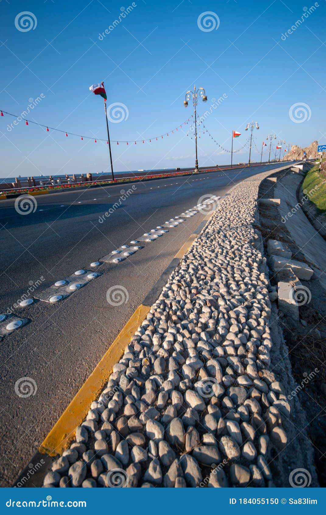 Corniche Mutrah Muscat stock photo. Image of promenade - 184055150