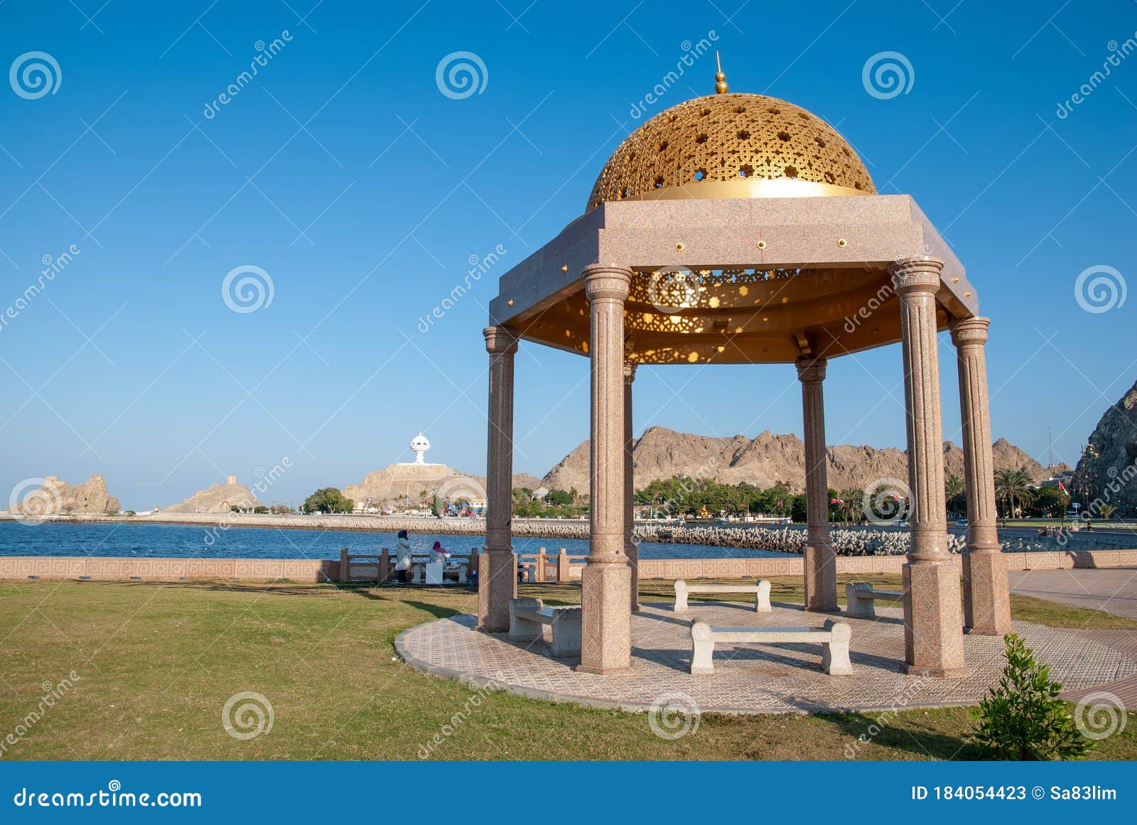 Corniche Mutrah Muscat stock image. Image of landscape - 184054423