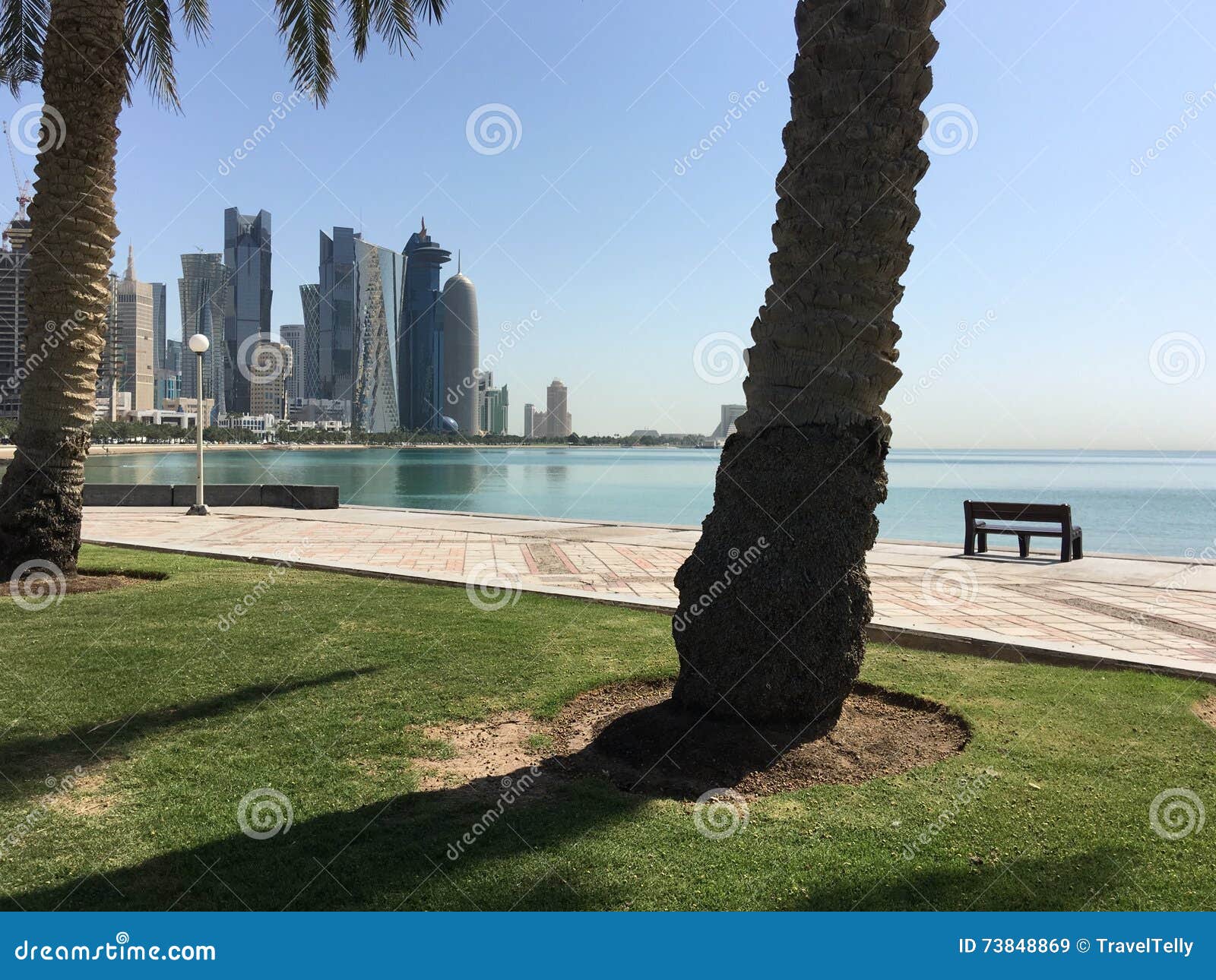 Corniche Promenade stock image. Image of ocean, promenade - 73848869