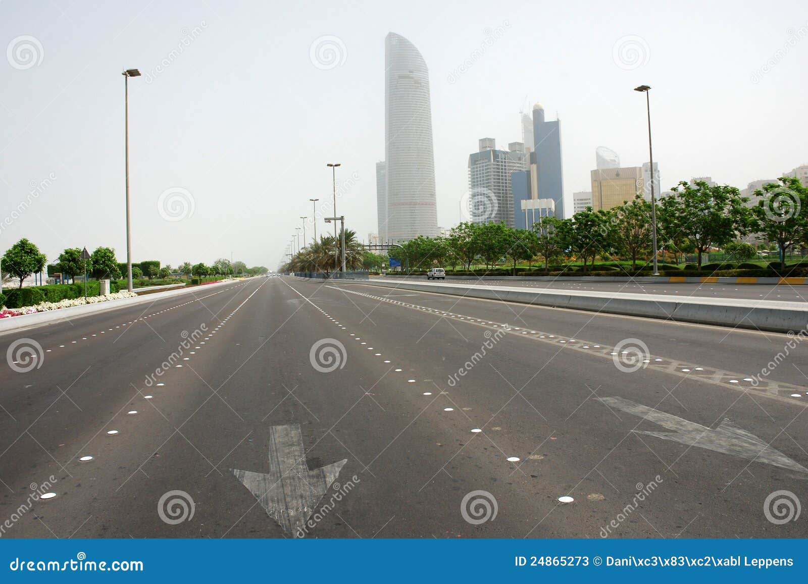Corniche road in Abu Dhabi stock image. Image of middle - 24865273