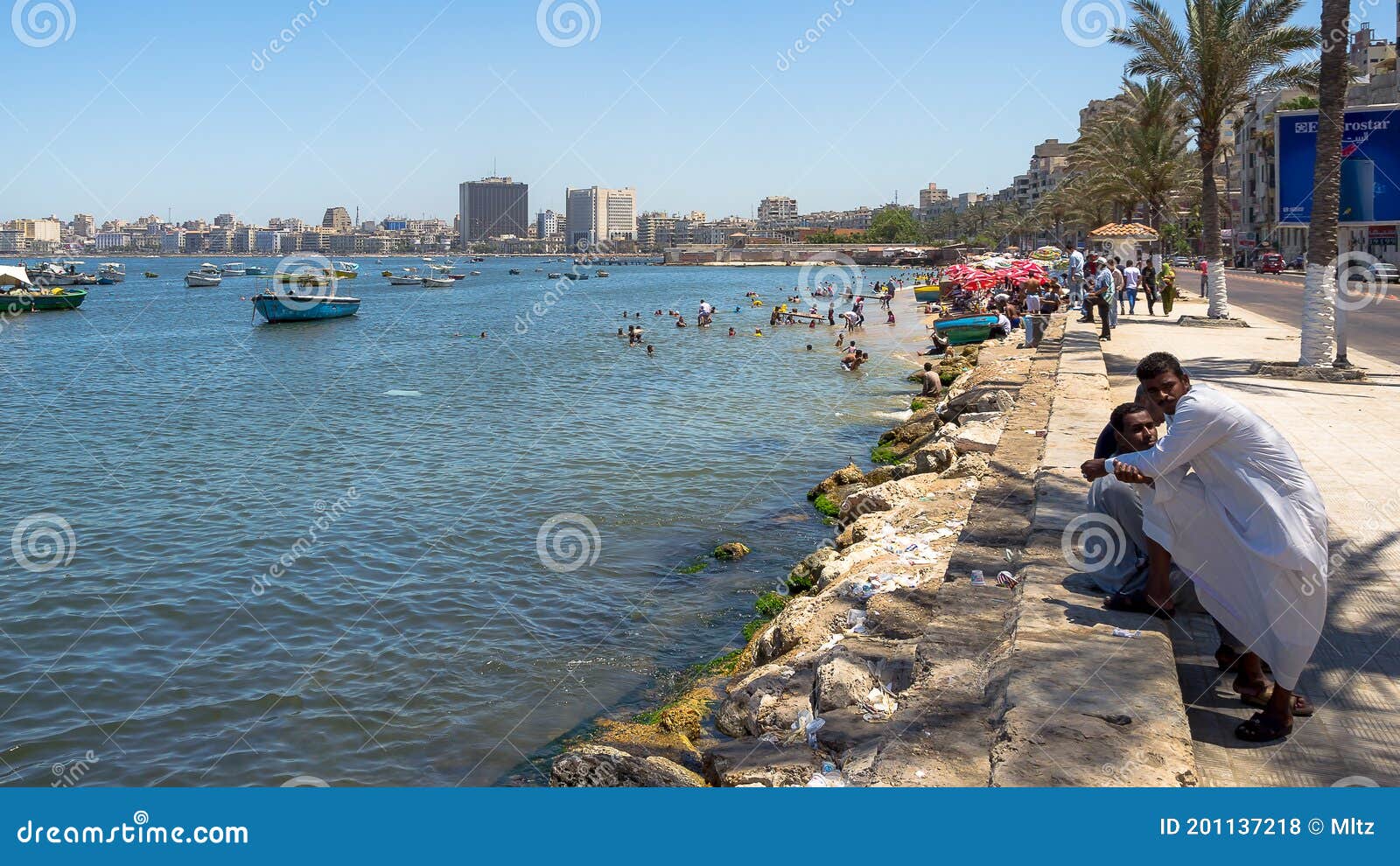 Public Beach at the Corniche, Waterfront Promenade Corniche in ...
