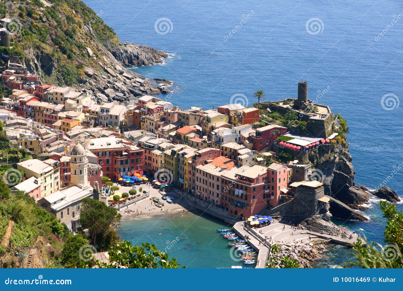 Corniglia, Cinque Terre, Italy Stock Image - Image of summer, town ...