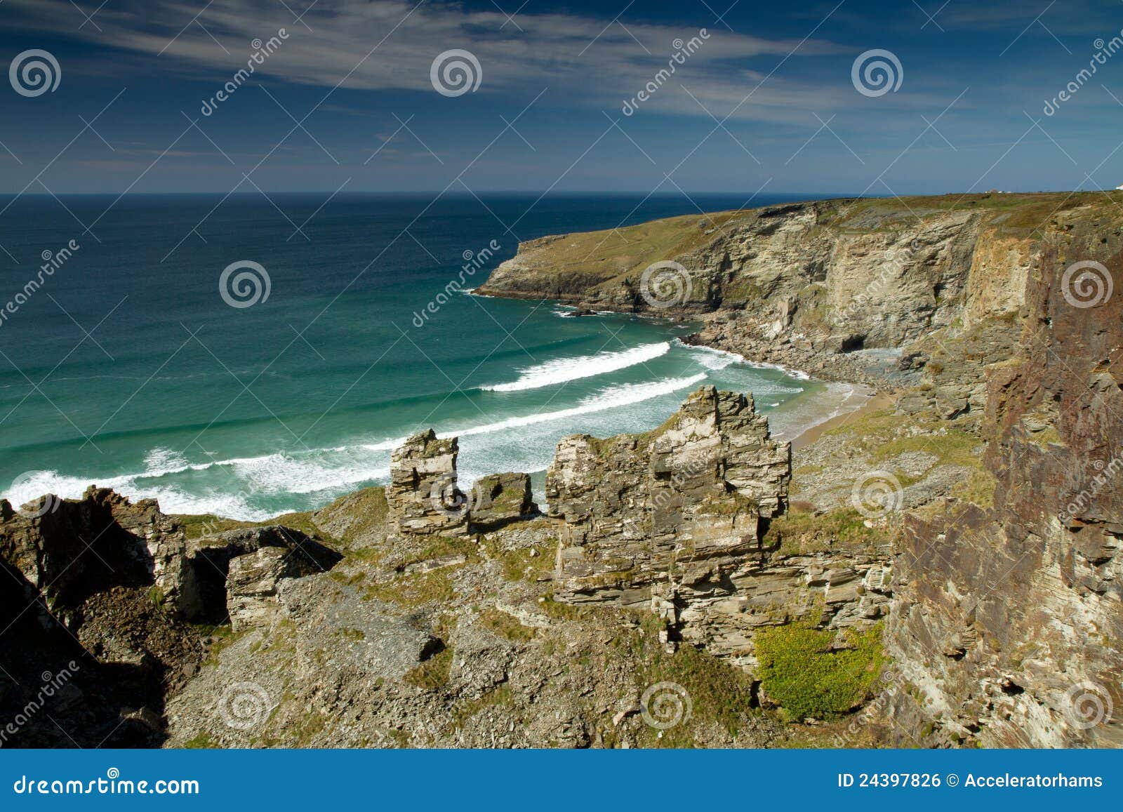 South West Coast Path View Treknow Near Tintagel North Cornwall Uk ...