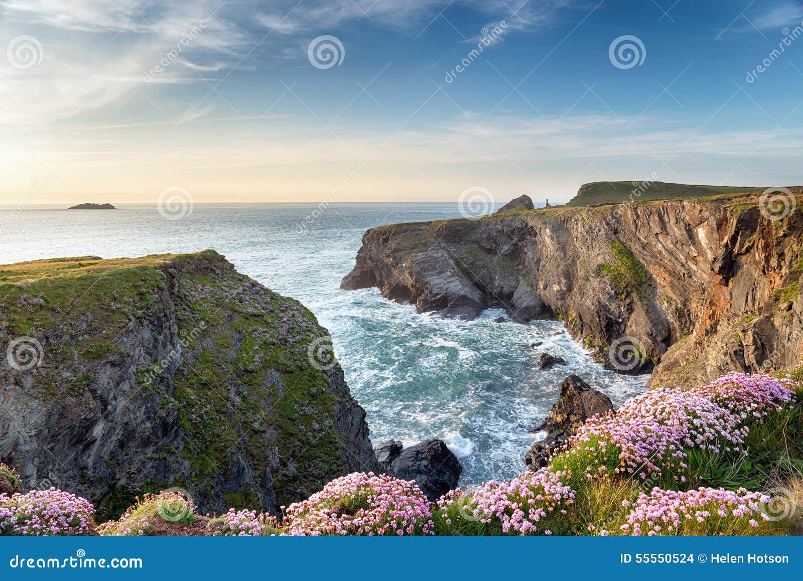 Cornish Clifftops stock photo. Image of scenery, seashore - 55550524