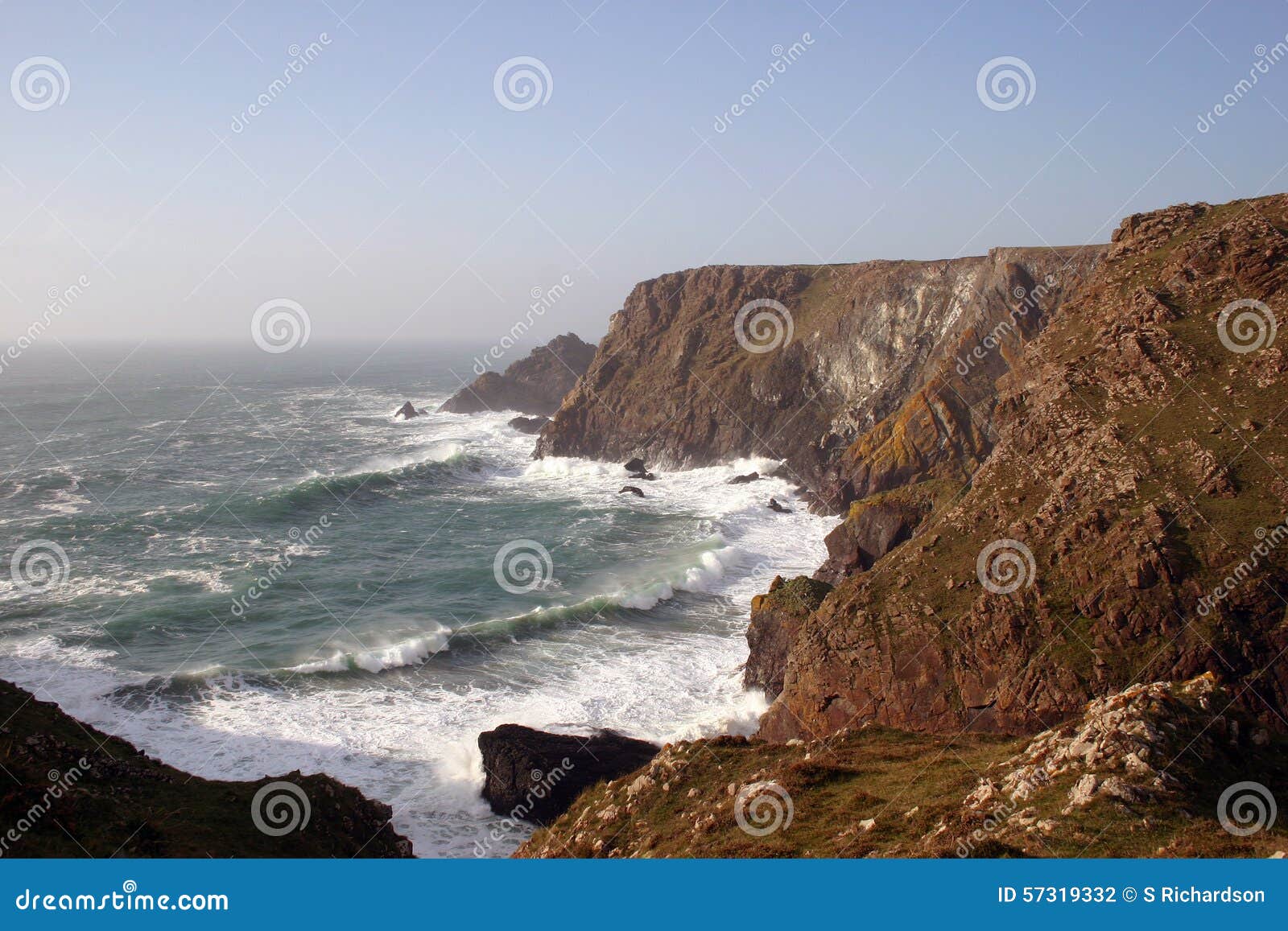 Cornish Coast stock photo. Image of english, cliffs, cornwall - 57319332