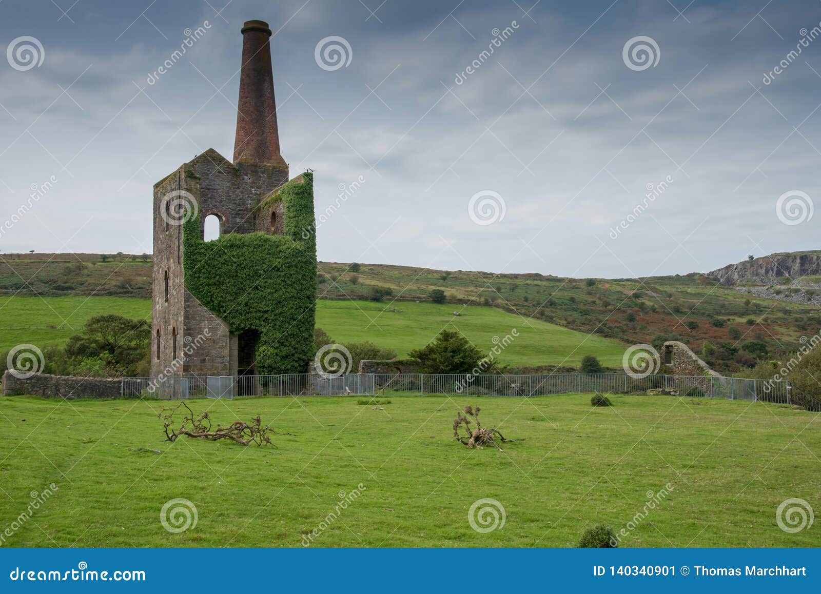 Cornish engine house stock image. Image of moor, moorland - 140340901