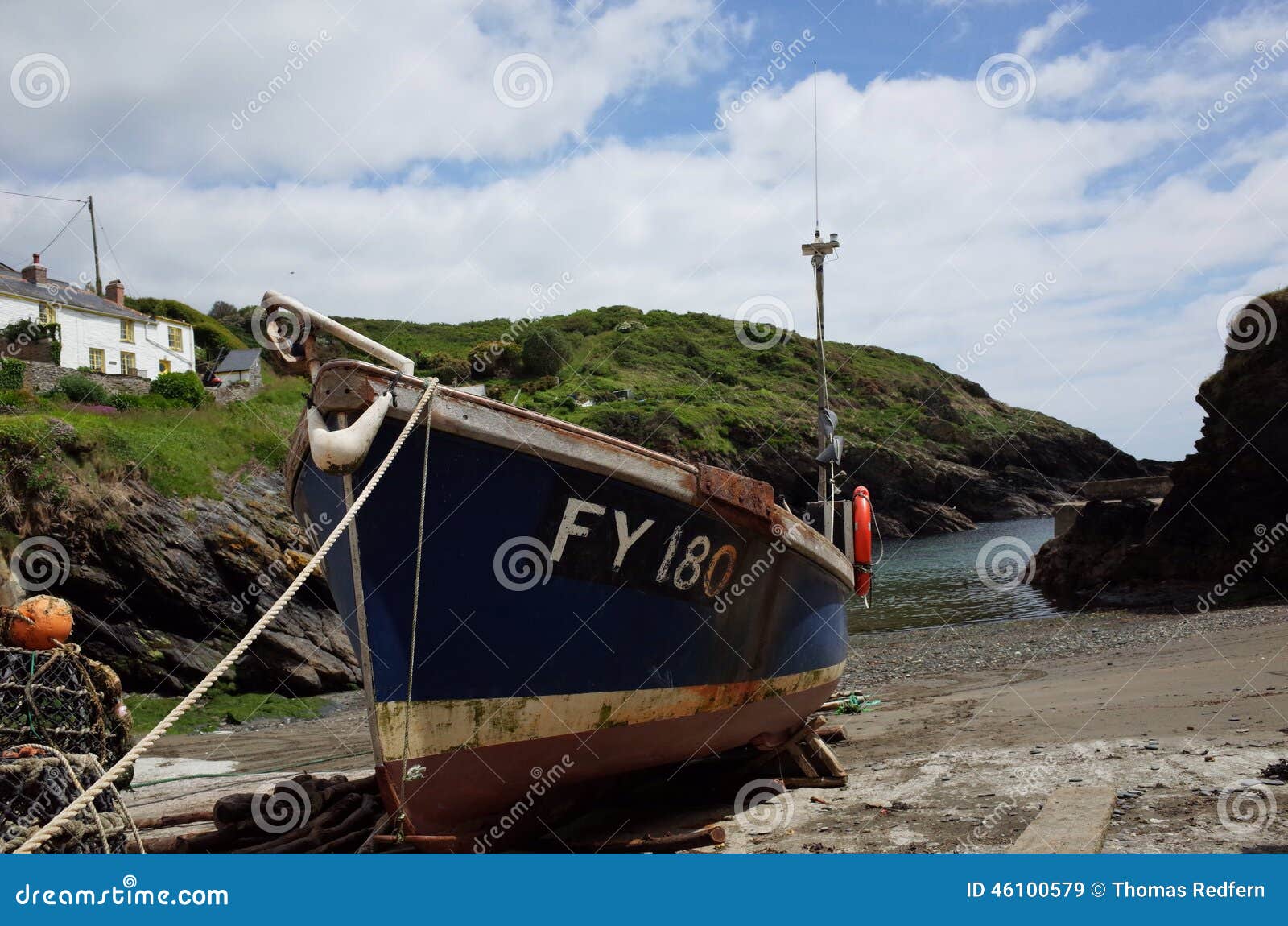 Cornish fishing boat editorial stock image. Image of fresh - 46100579