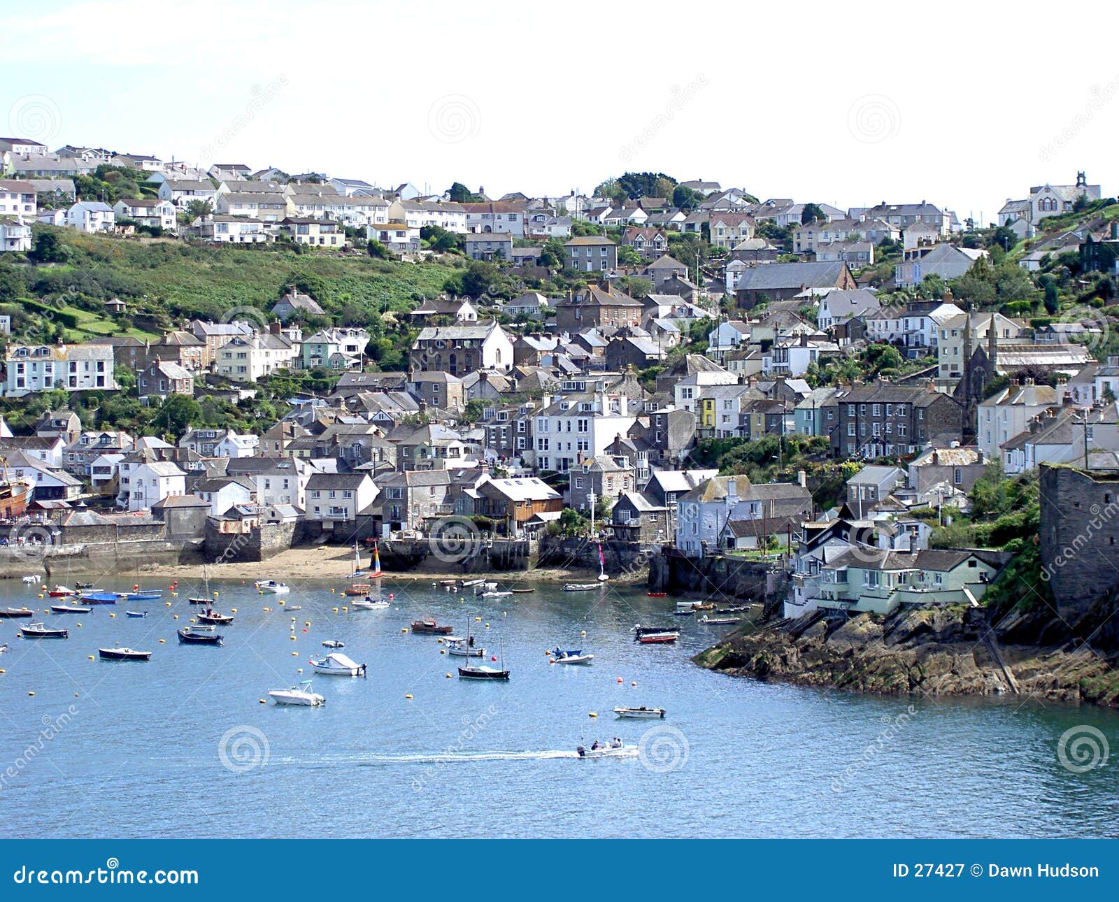 Cornish Harbour Scene stock image. Image of harbours, architecture - 27427