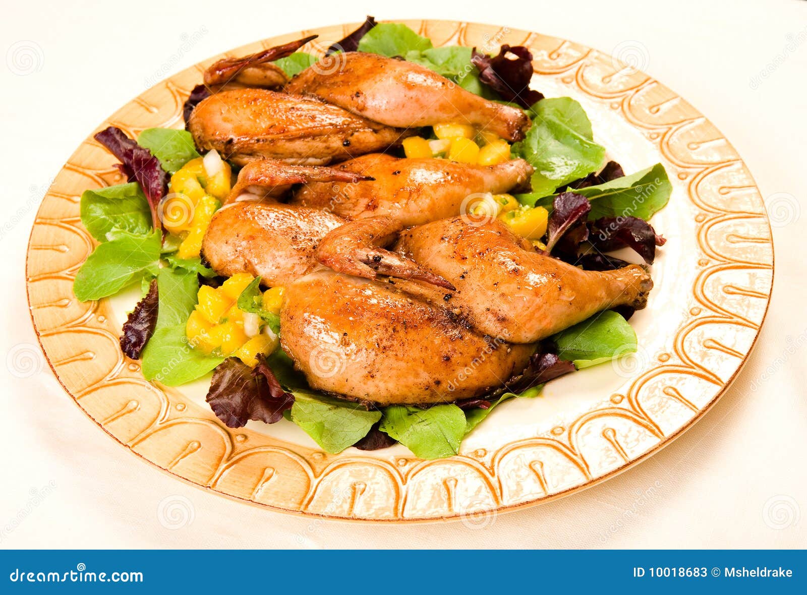 Cornish Hen Serving Platter Stock Image - Image of cornish, baked: 10018683