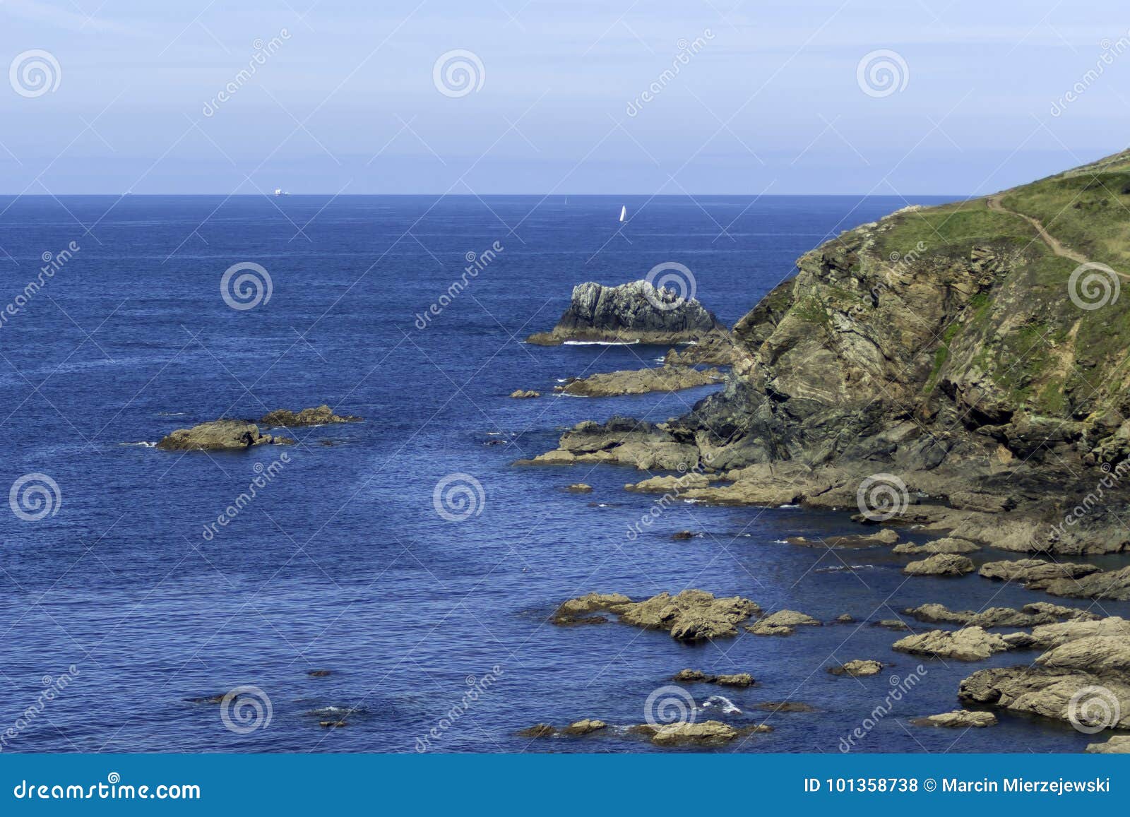 Cornish Ocean - View from the Lizard Point / Cornwall Stock Photo ...