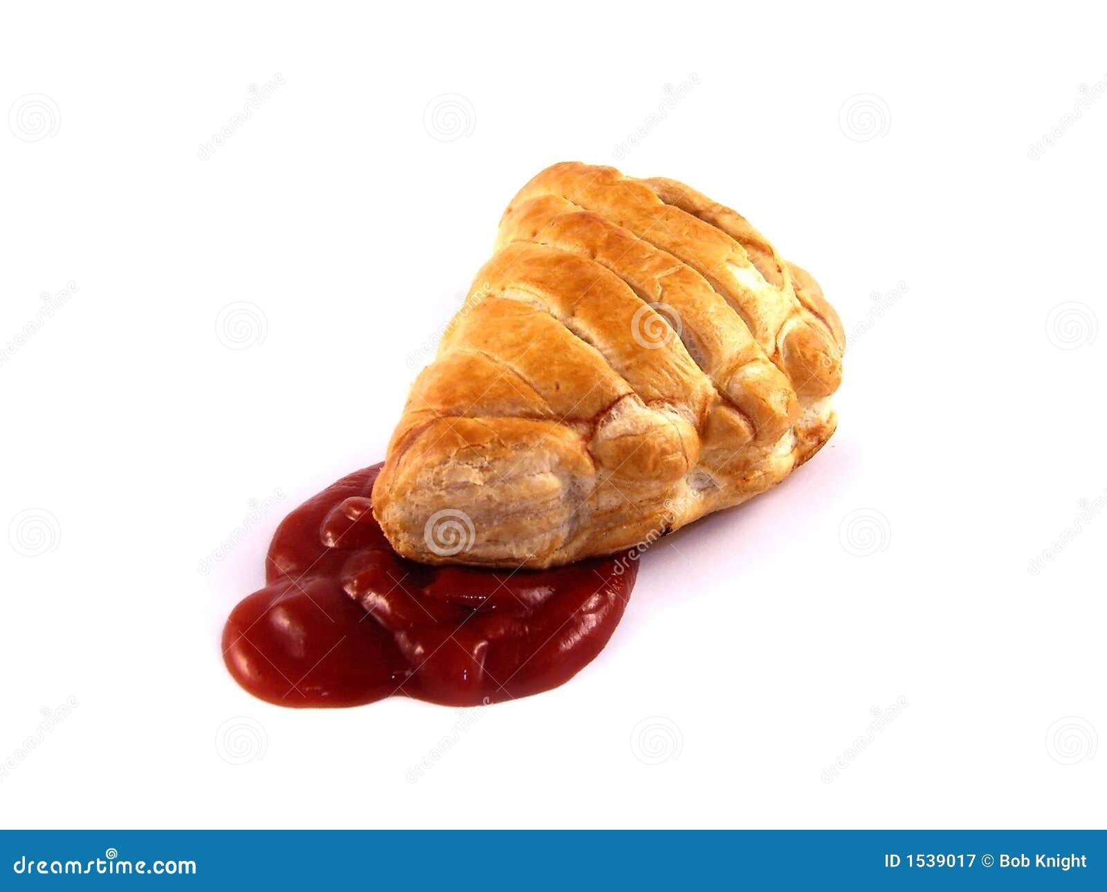 Cornish Pasty with Red Tomato Sauce Stock Image - Image of isolated ...