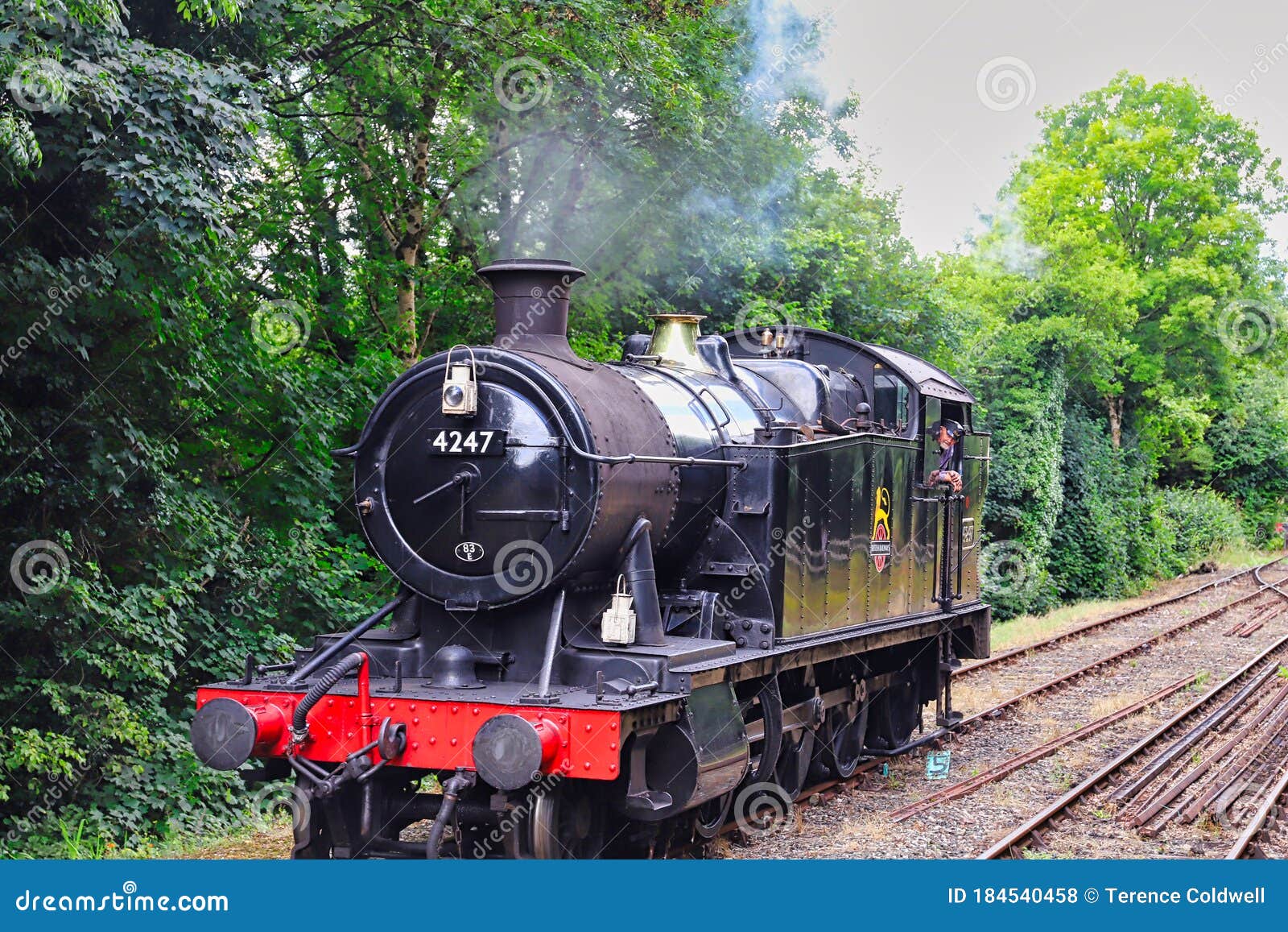 Cornish steam train editorial stock photo. Image of united - 184540458