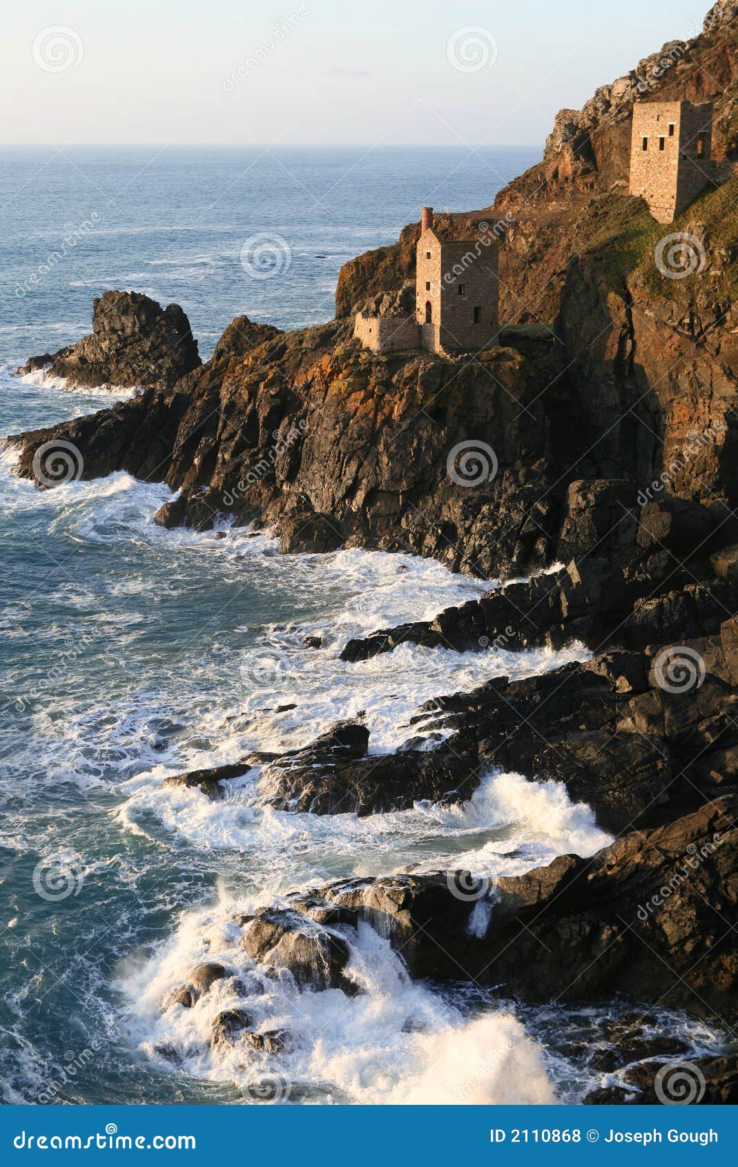 Cornish Tin Mines stock photo. Image of waves, britain - 2110868