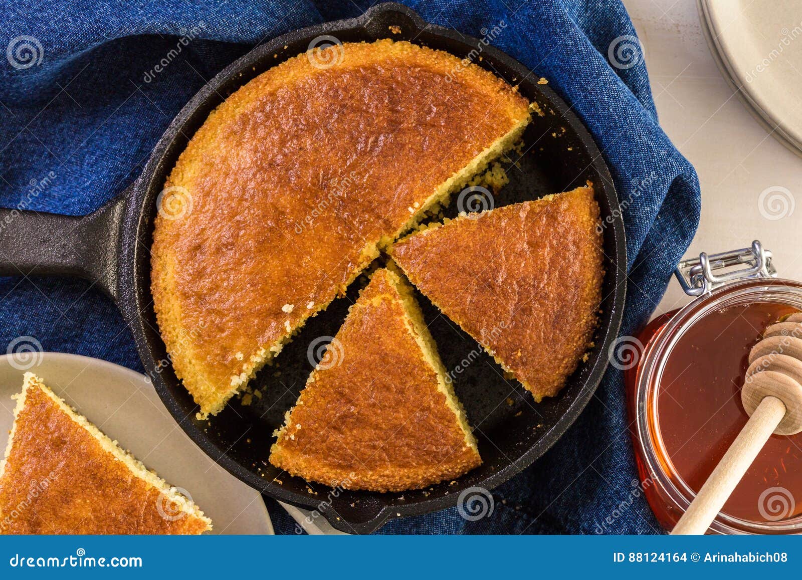 Cornmeal stock photo. Image of cast, corn, slice, overhead - 88124164