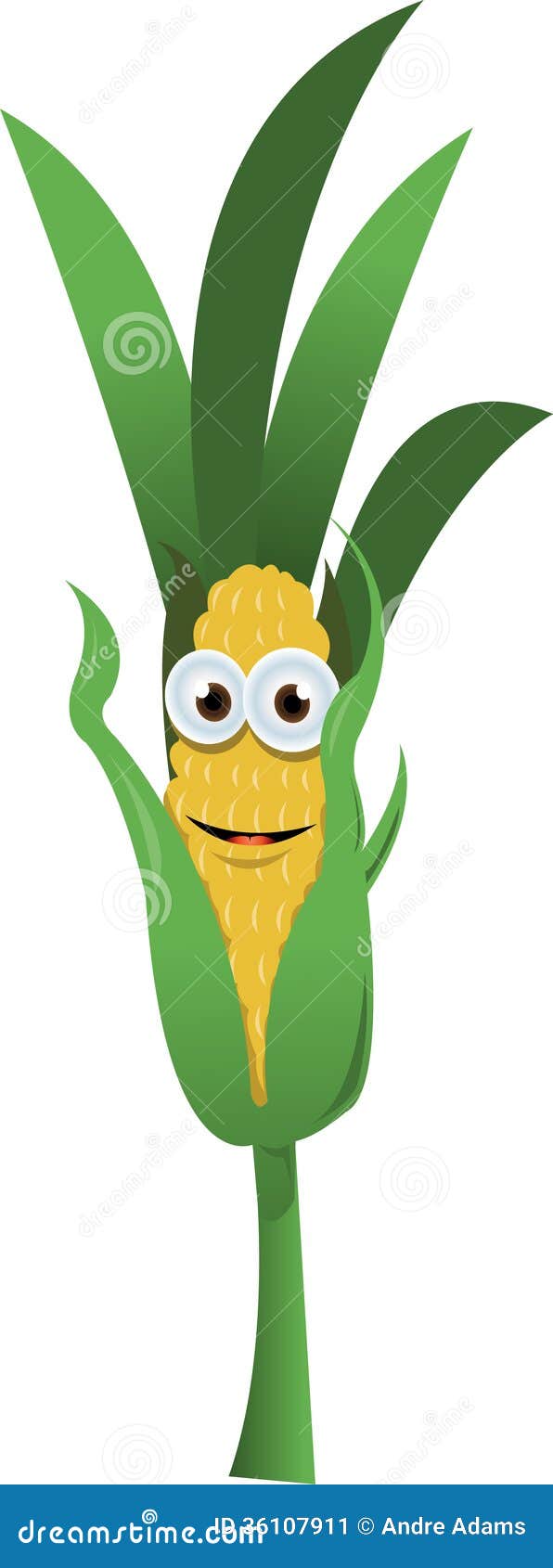 Cornstalk character stock vector. Illustration of stem - 36107911
