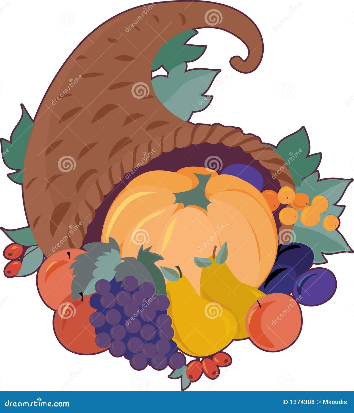 Cornucopia Vector Illustration | CartoonDealer.com #1374308