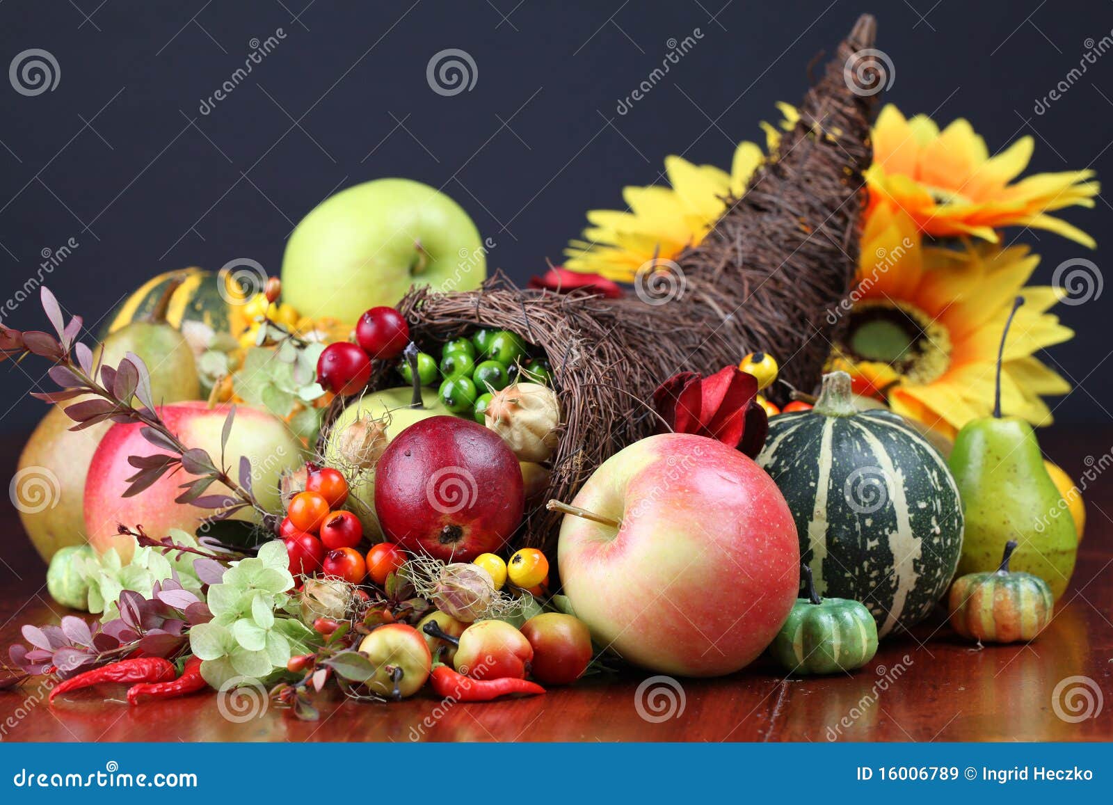 Cornucopia stock image. Image of arrangement, color, apple - 16006789