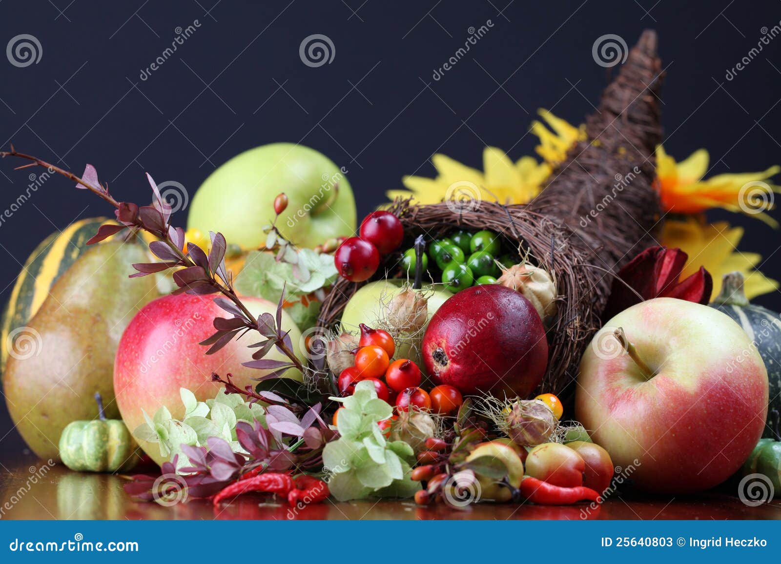 Cornucopia imagem de stock. Imagem de ainda, pera, colorido - 25640803