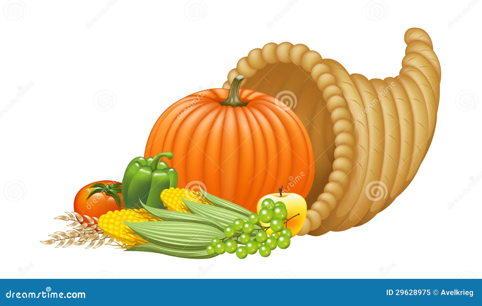 Cornucopia Cartoon Vector | CartoonDealer.com #6673927