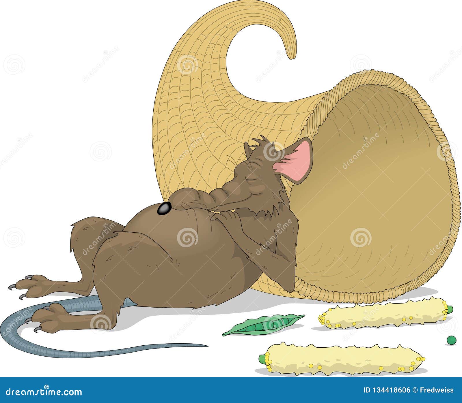 Cornucopia Cartoon Vector Illustration Stock Vector - Illustration of ...