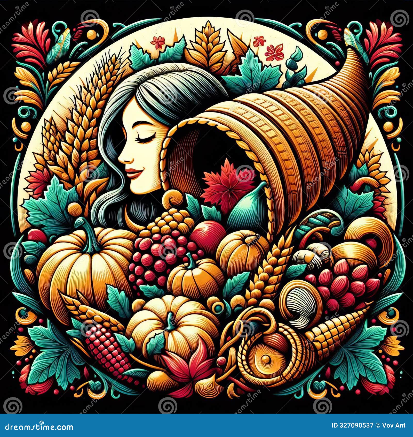 29 8. Cornucopia Day_ a Term Inspired by the Cornucopi Stock Image ...