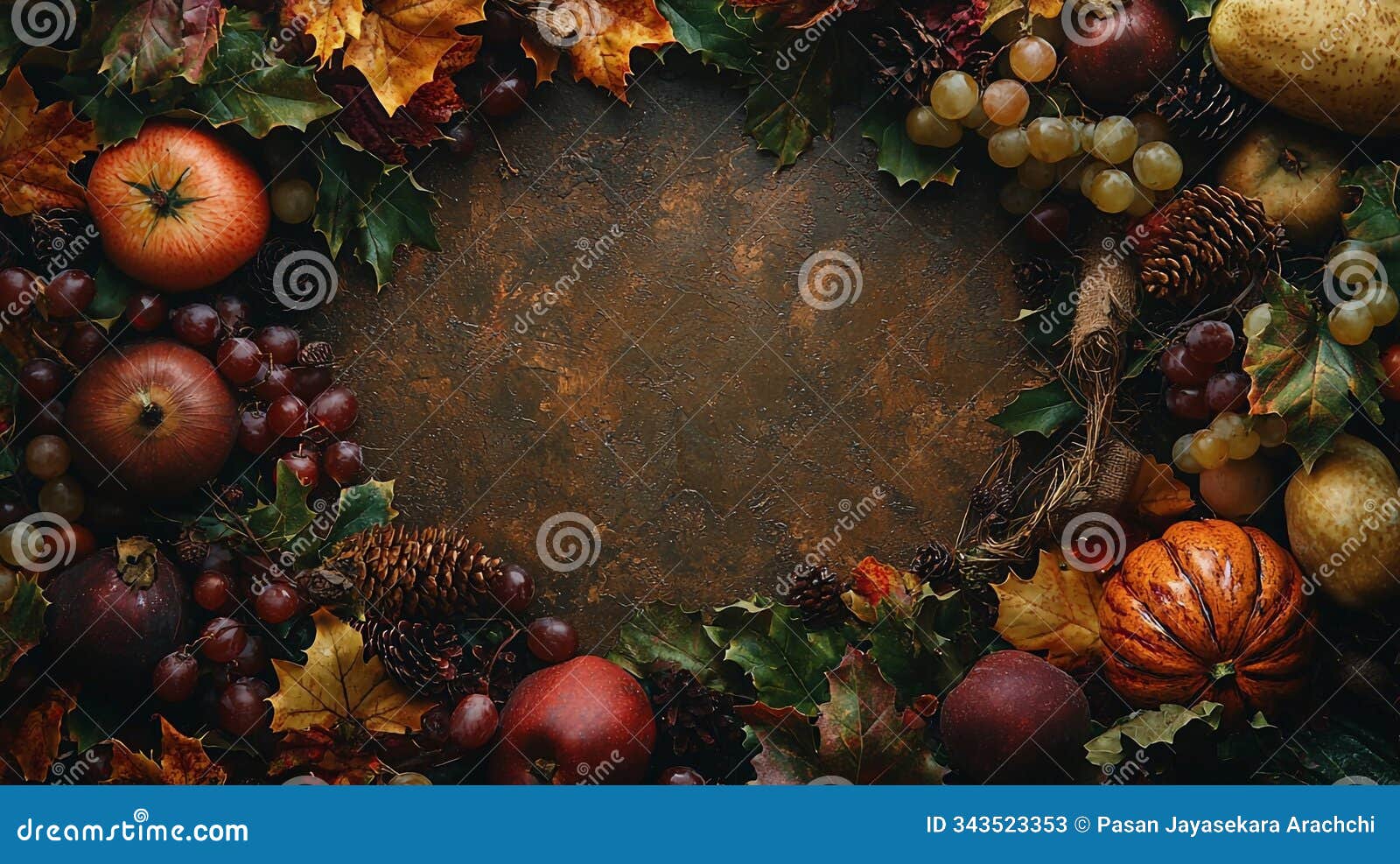 Cornucopia Display with Fruits and Vegetables for Holiday Greetings ...