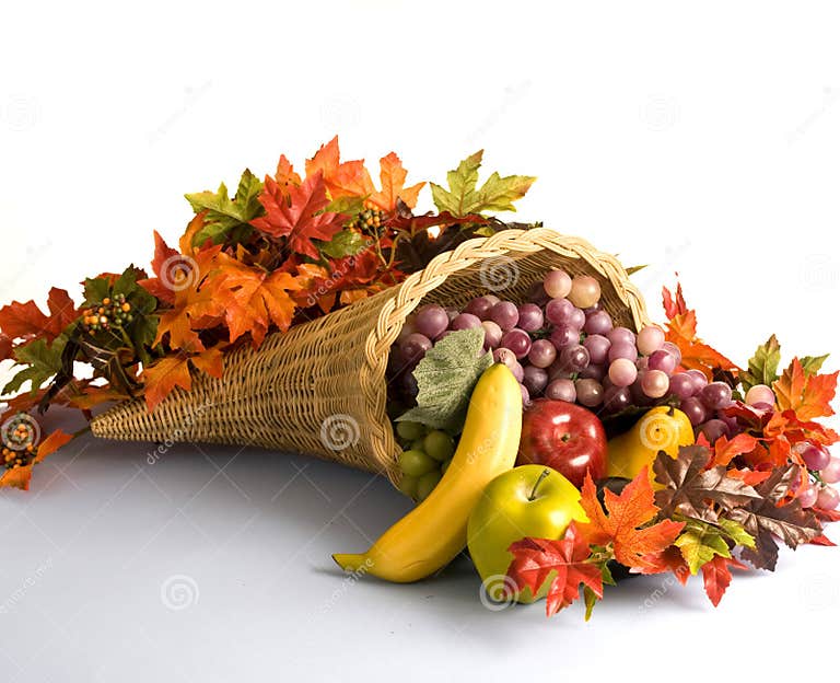 Cornucopia, the Horn of Plenty Stock Photo - Image of yellow, harvest ...