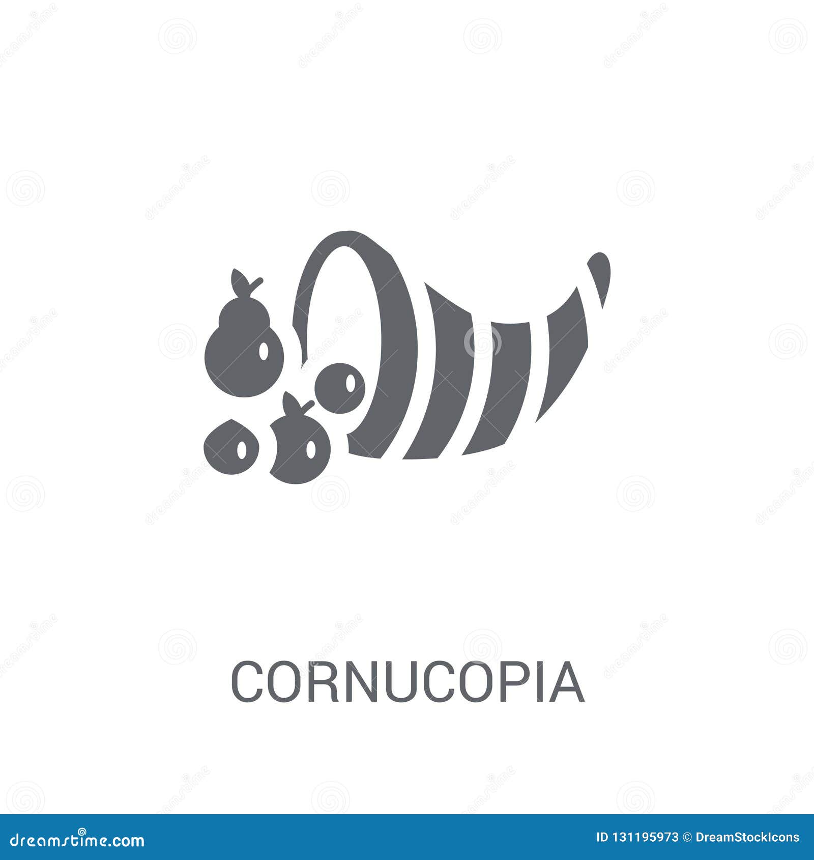 Cornucopia Icon. Trendy Cornucopia Logo Concept on White Background ...