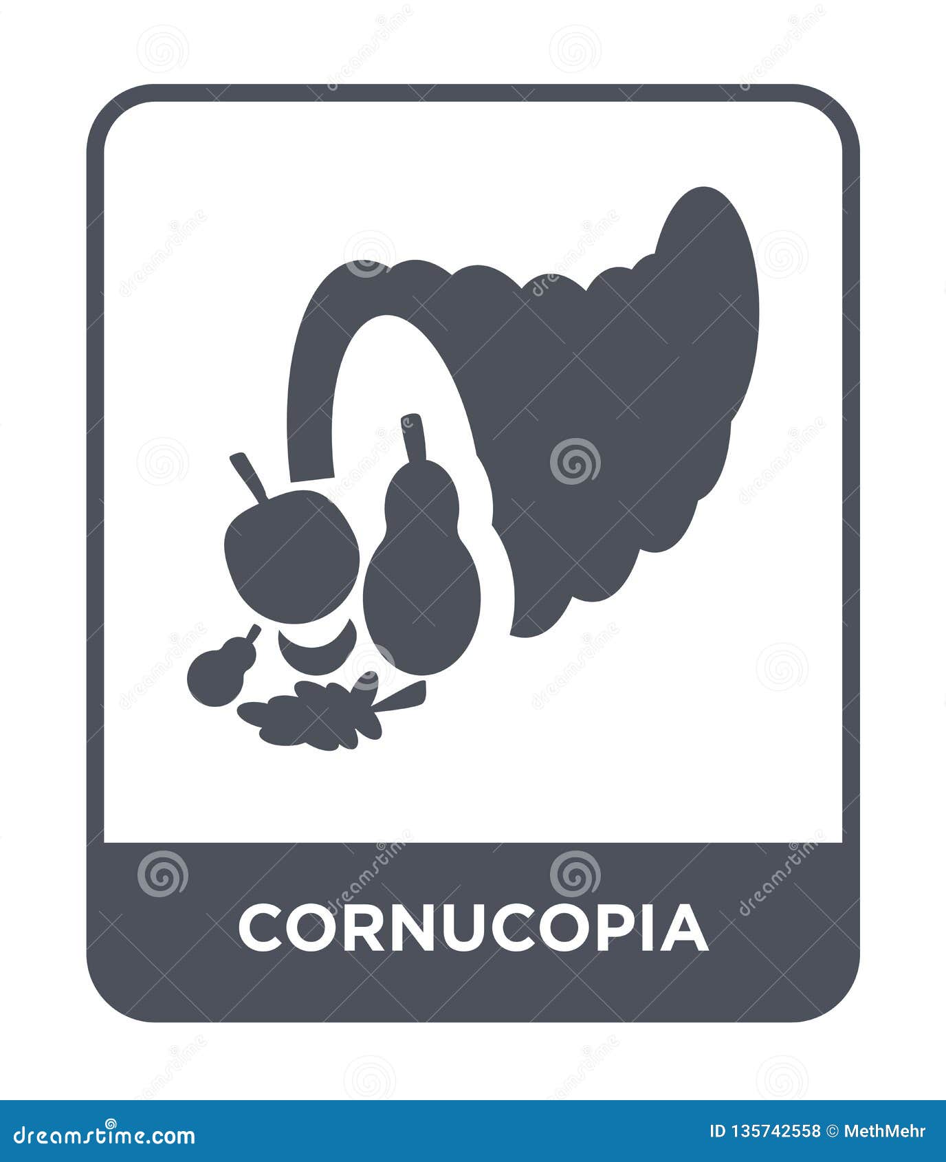 Cornucopia Icon in Trendy Design Style. Cornucopia Icon Isolated on ...