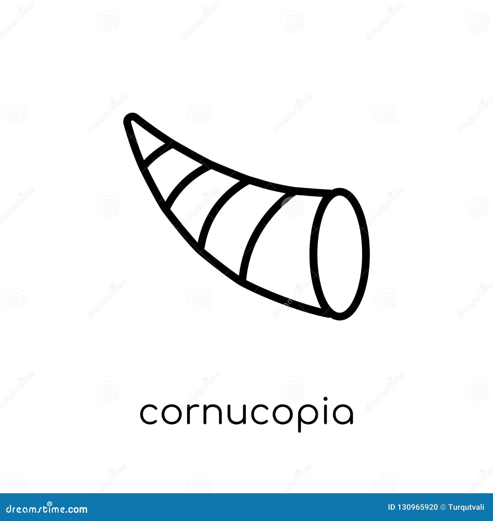 Cornucopia Icon. Trendy Modern Flat Linear Vector Cornucopia Icon on ...