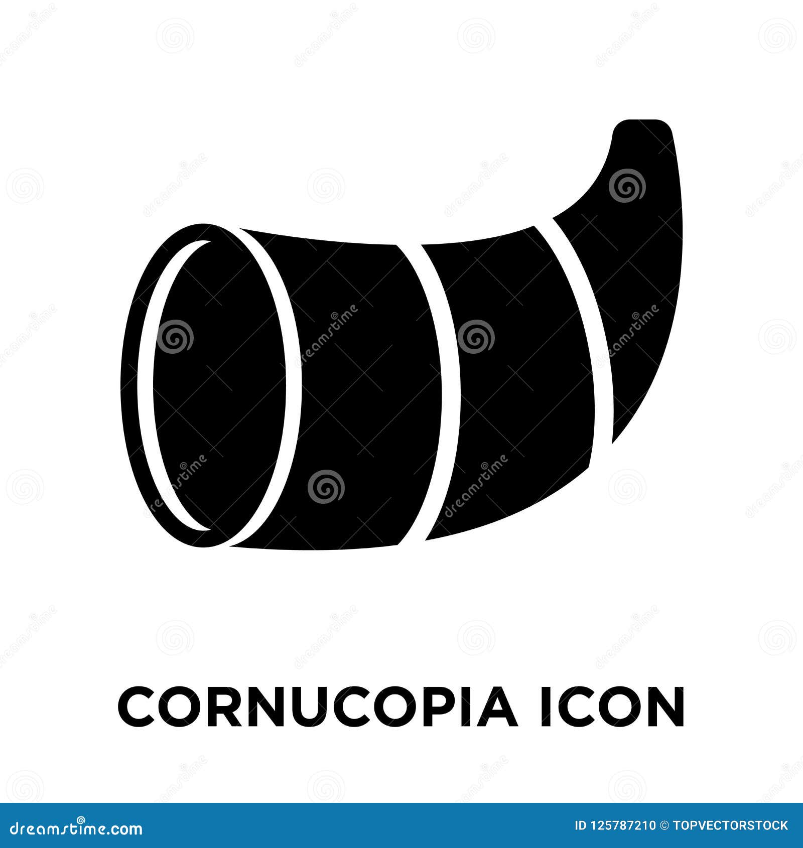 Cornucopia Logo Template. Horn Of Plenty Vector Design | CartoonDealer ...