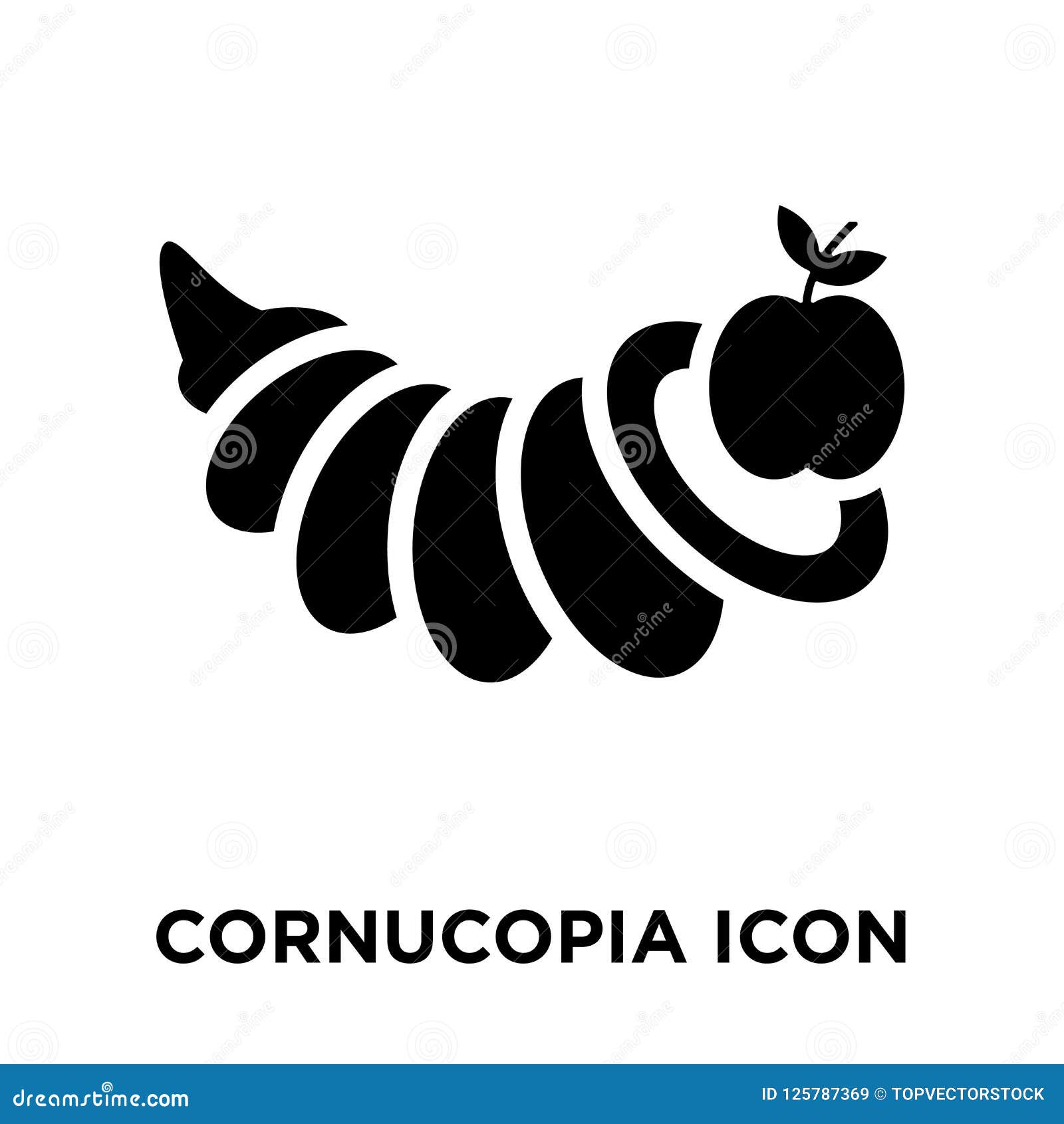 Cornucopia Logo Template. Horn Of Plenty Vector Design | CartoonDealer ...