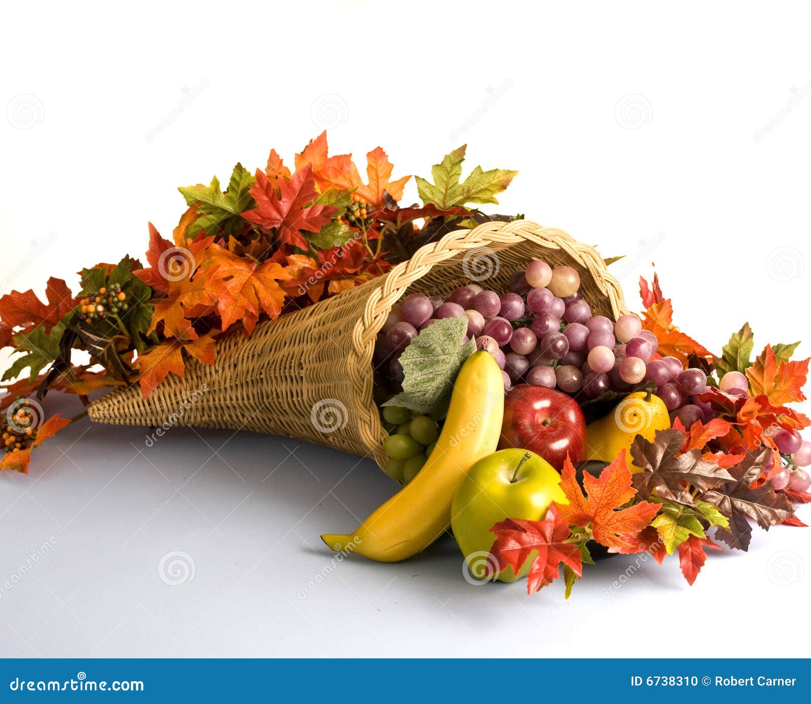 Cornucopia, Il Corno Di Abbondanza Fotografia Stock - Immagine di pera ...