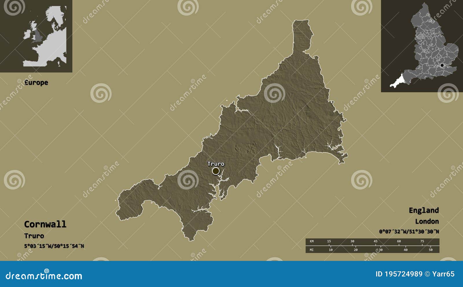 Cornwall, Administrative County of England,. Previews. Administrative ...