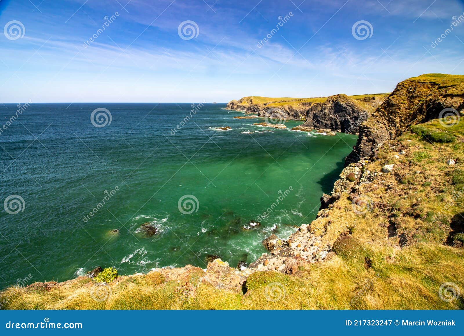 Cornwall Beach Landscape Beautiful Nature Stock Image - Image of ...