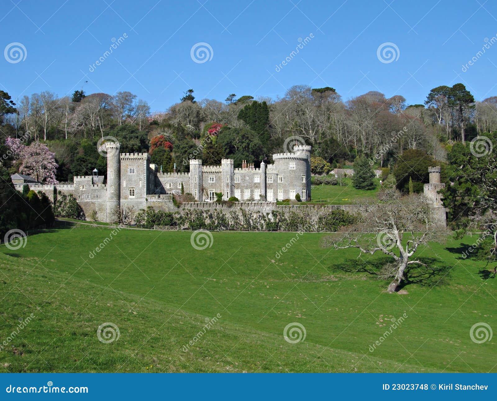 Cornwall Caerhays Castle stock photo. Image of legend - 23023748