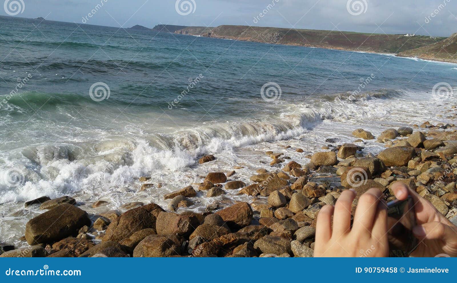 Cornwall Coast ,ocean View in Sunny Day. Stock Photo - Image of ...