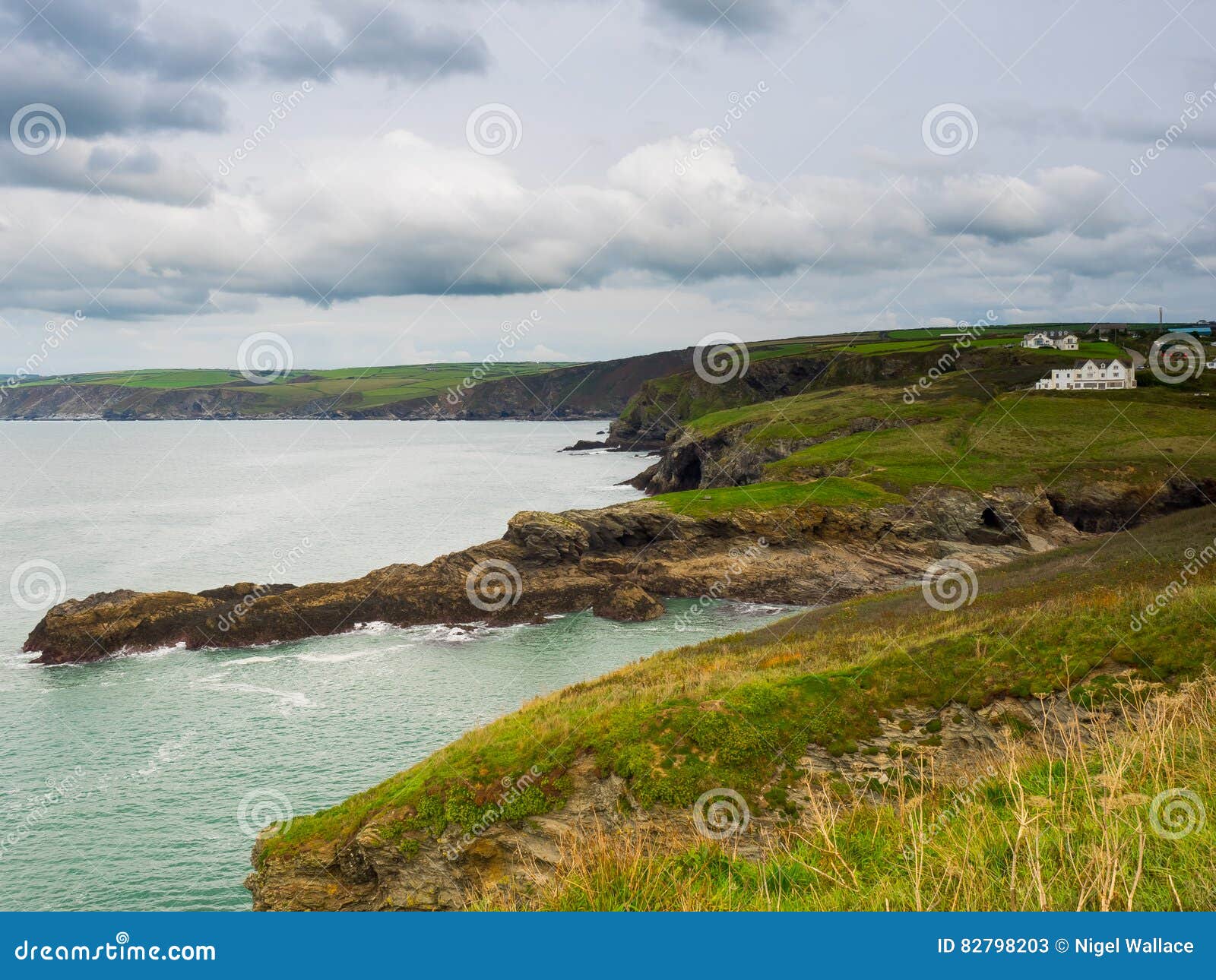 Cornwall Coastline stock image. Image of angle, cliffs - 82798203