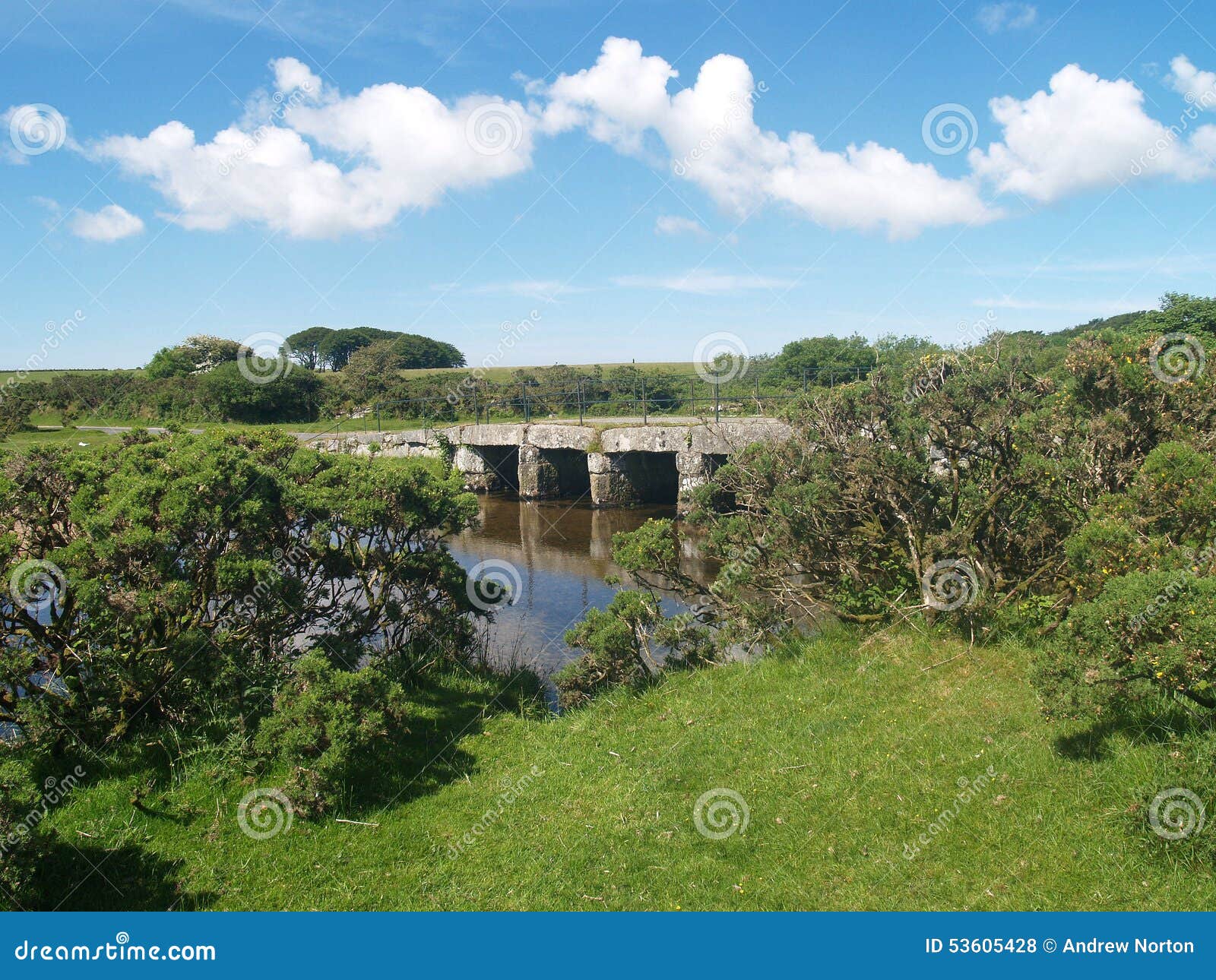 Granite Clapper Bridge Bodmin Moor Cornwall Stock Photos - Free ...
