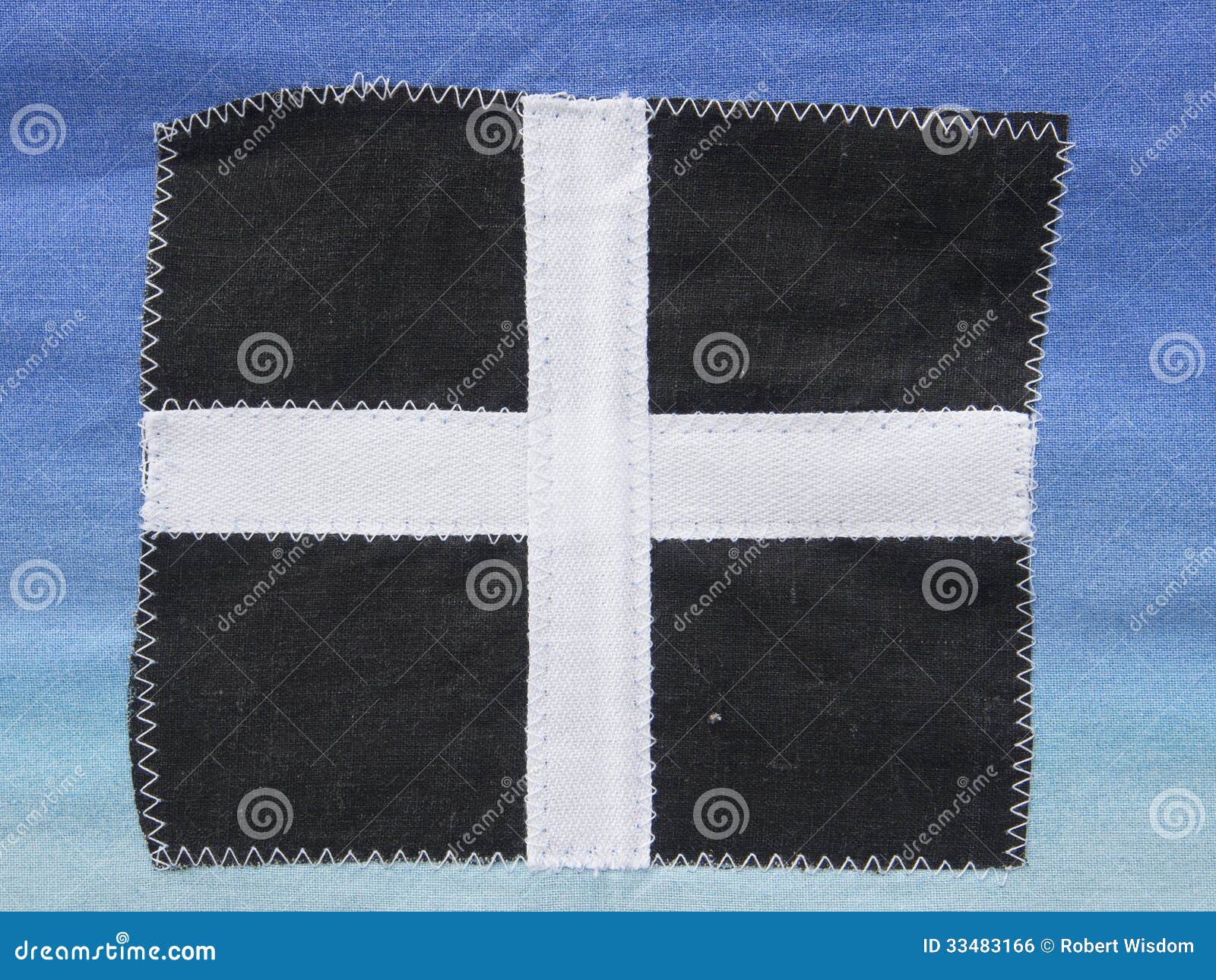 Cornwall Flag stock photo. Image of england, stitching - 33483166